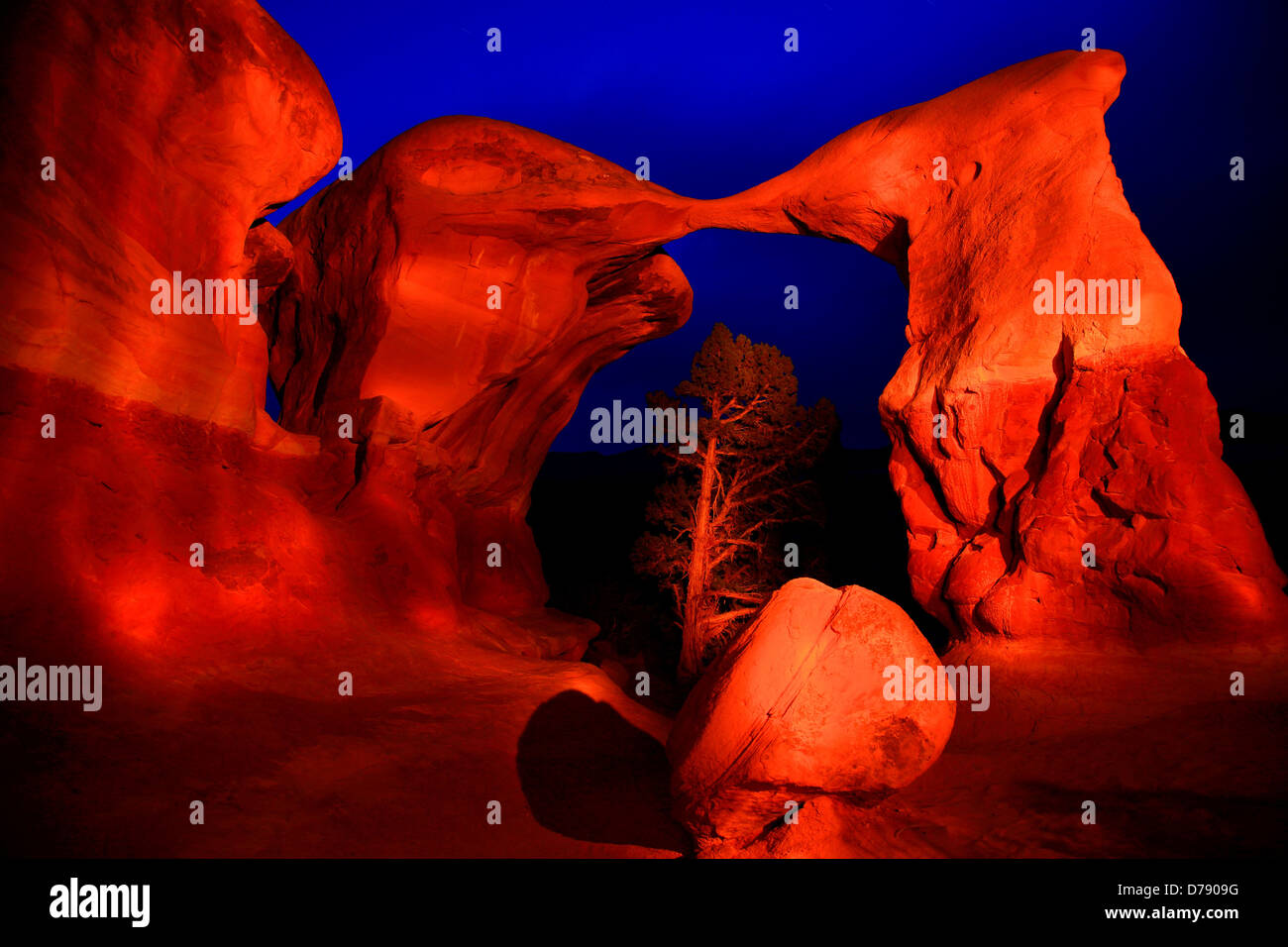 USA Utah Escalante National Monument Devils Garden Metate Arch Stock ...