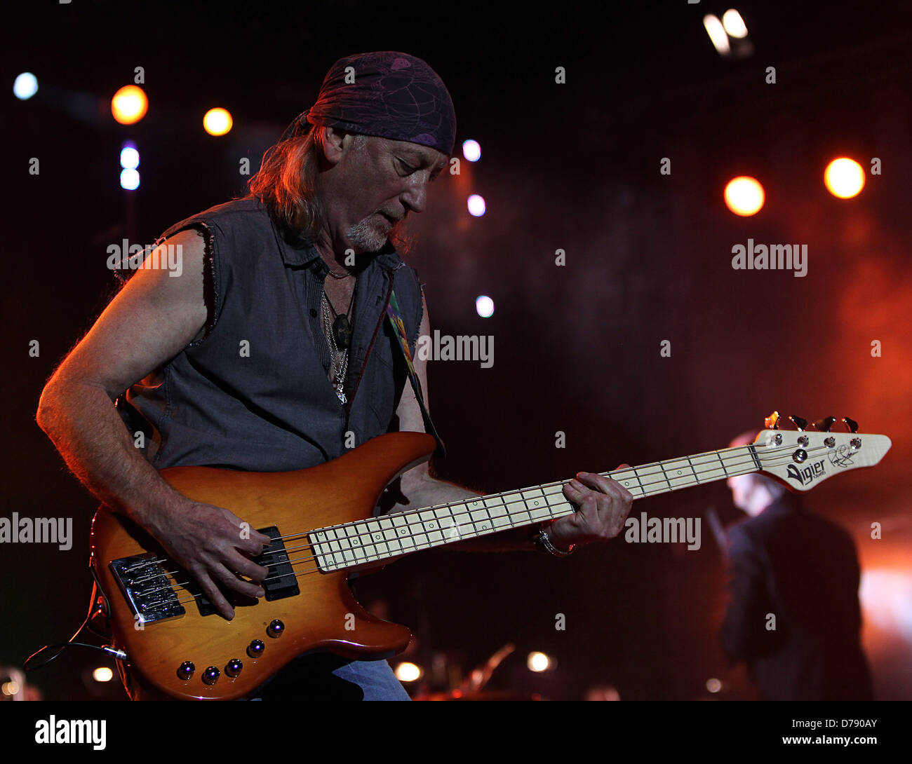 Deep Purple's Roger Glover performing on stage at the O2 Arena as part ...