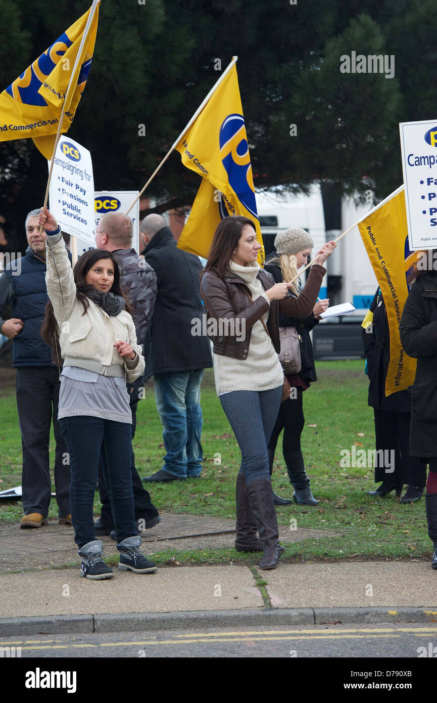 The Public and Commercial Services Union picket line at Heathrow ...