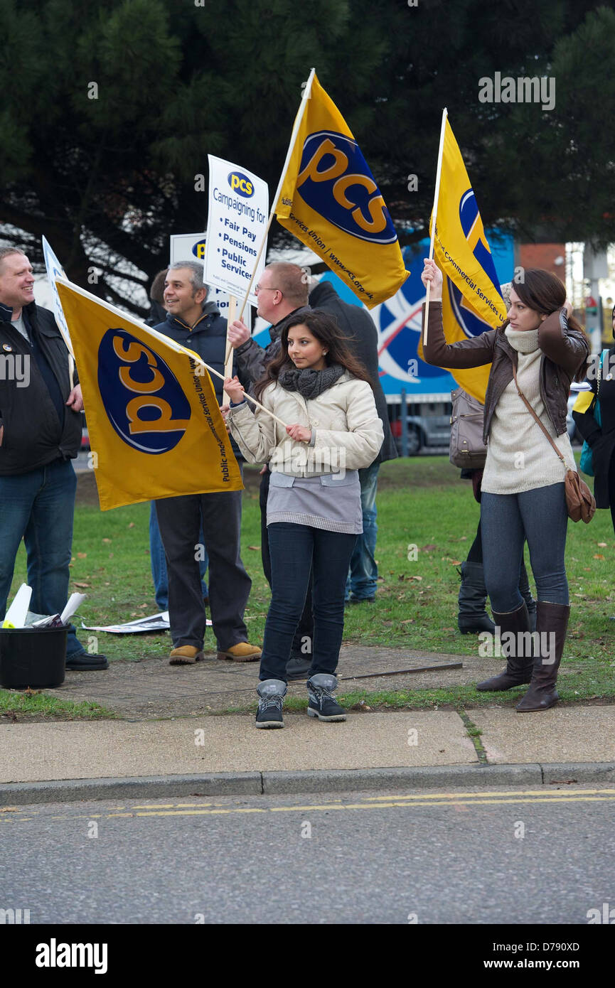 The Public and Commercial Services Union picket line at Heathrow ...