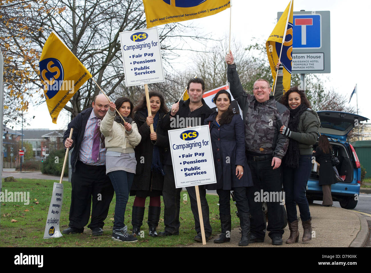 The Public and Commercial Services Union picket line at Heathrow ...