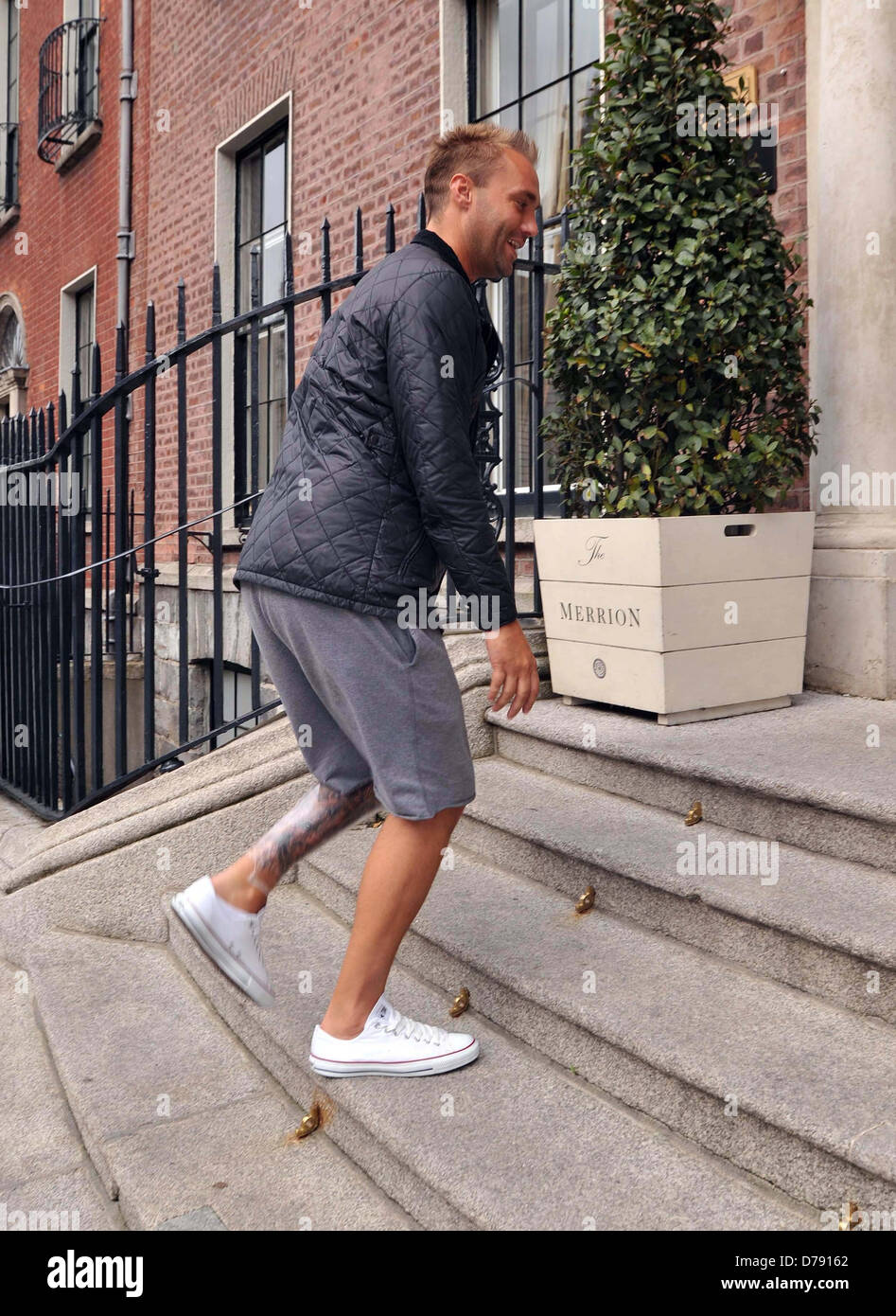 Calum Best arrives at The Merrion Hotel after getting some finishing ...