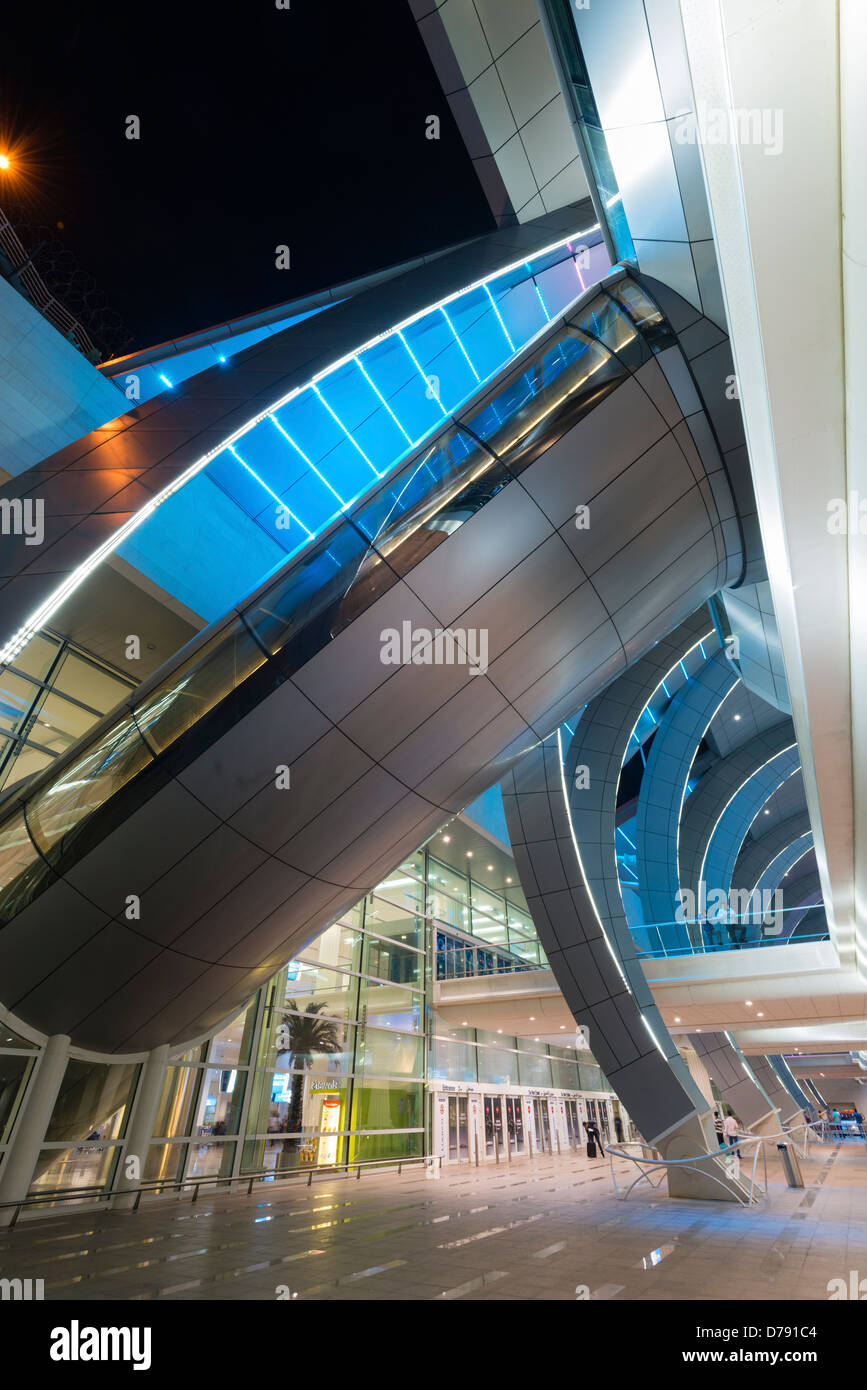 Modern architecture at Terminal 3 at Dubai International Airport United ...