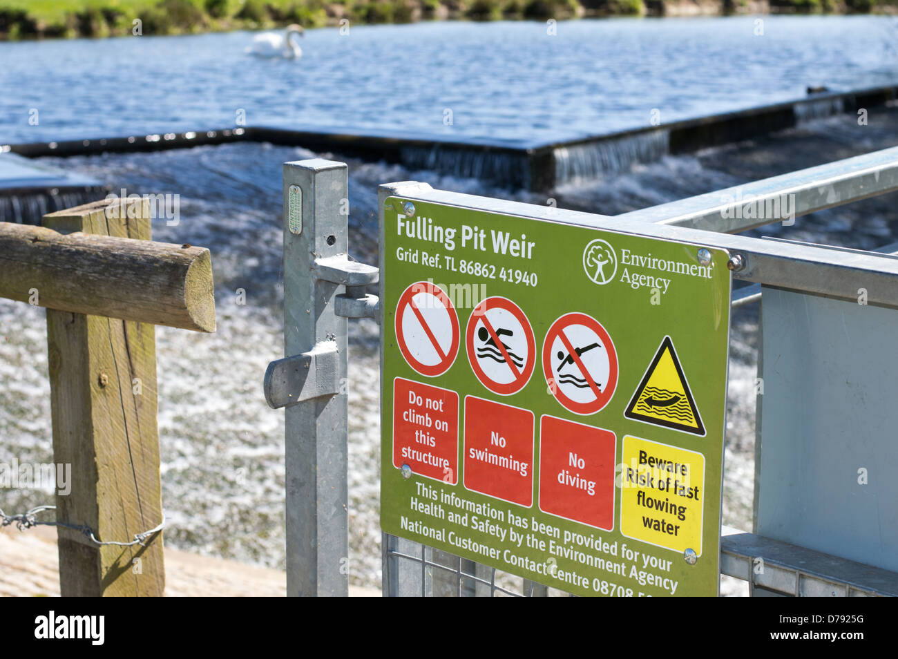 River weir warning sign hi-res stock photography and images - Alamy