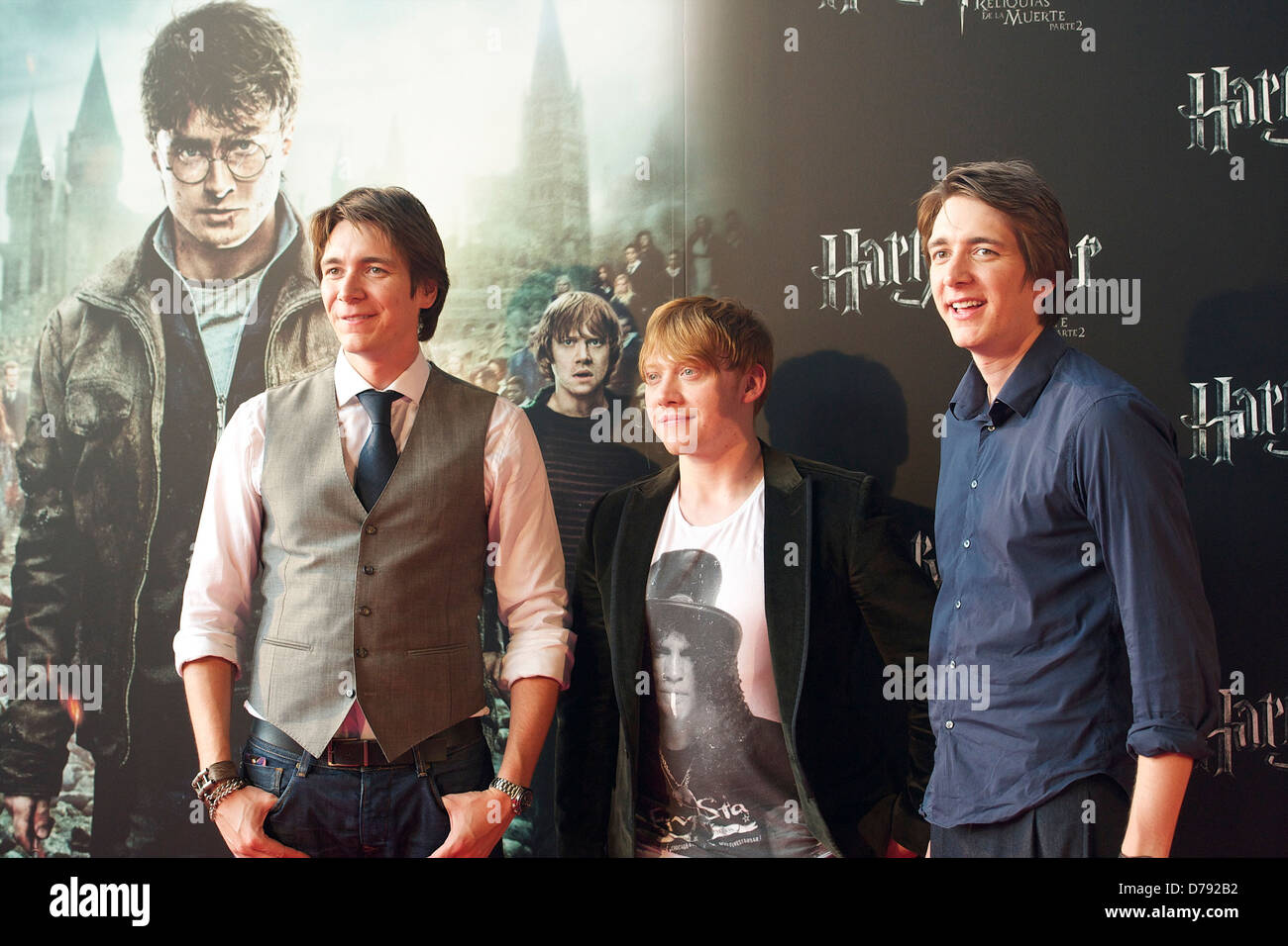 Actors Oliver Phelps, Rupert Grint and James Phelps 'Harry Potter and ...