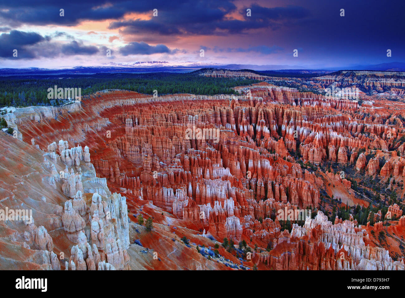 Sunset Viewed Inspiration Point Stock Photo - Alamy