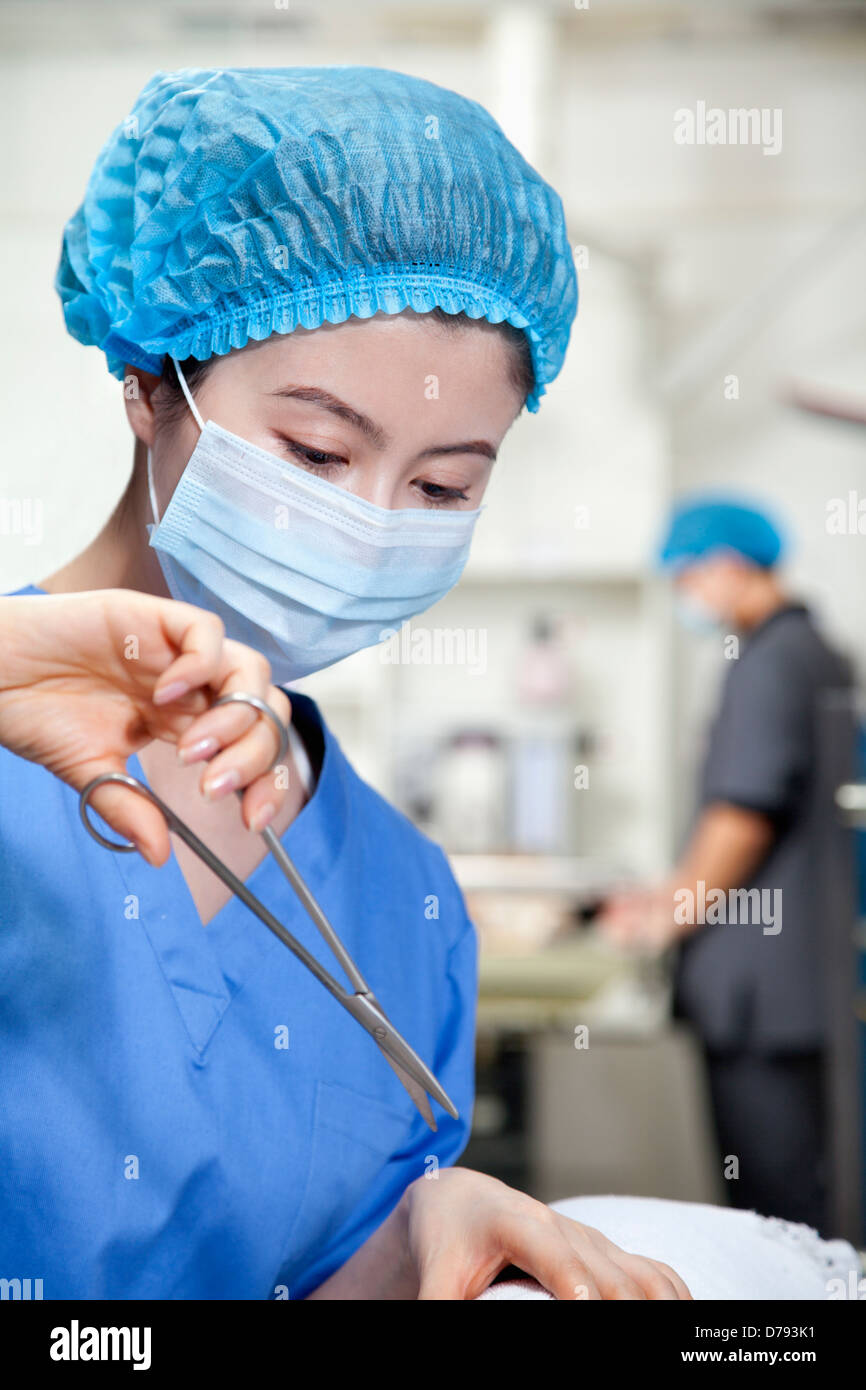 Veterinarian performing surgery Stock Photo - Alamy