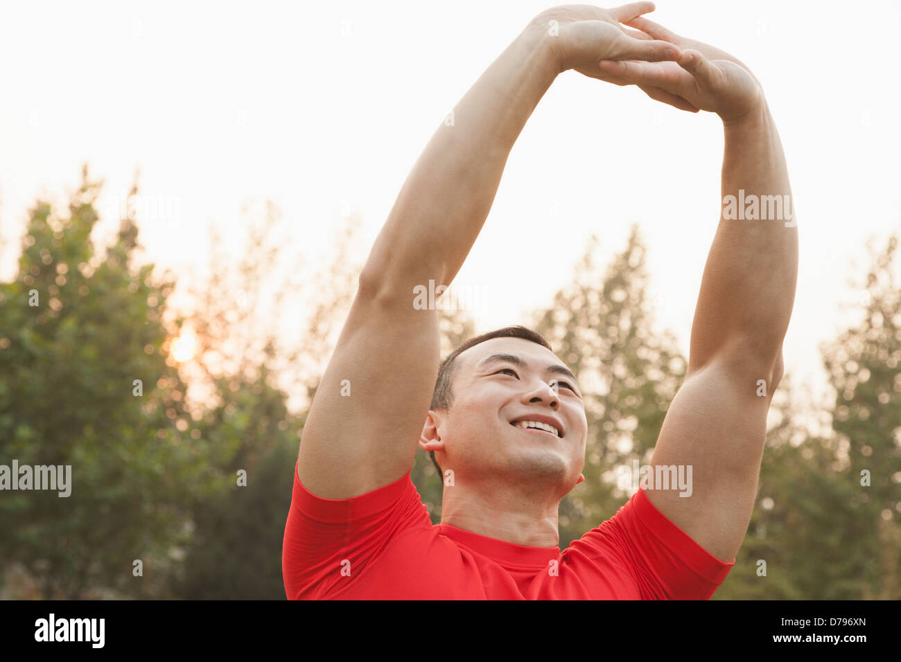 Muscular Man Stretching Stock Photo - Alamy