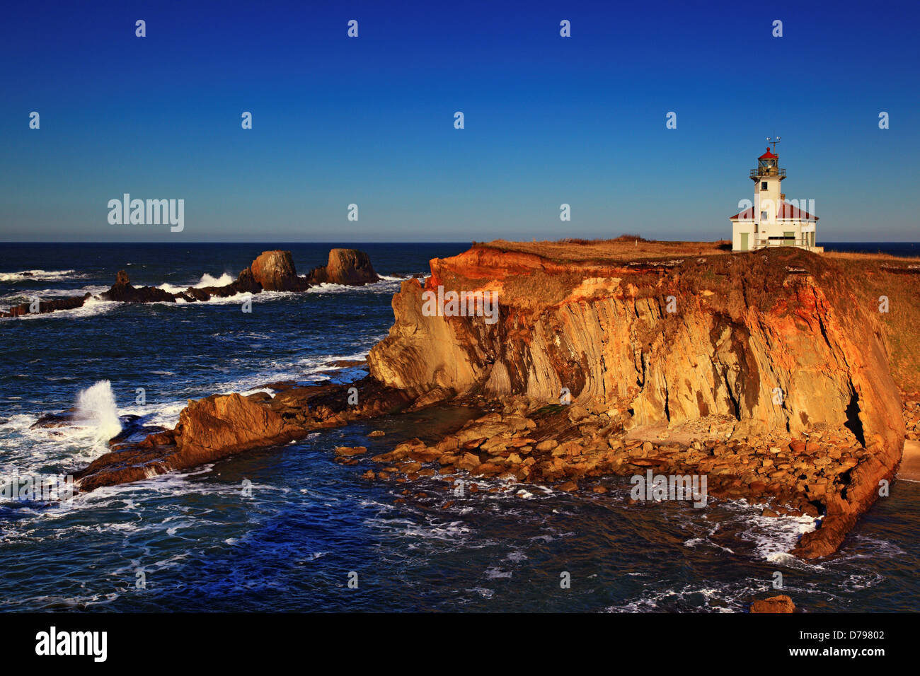 Cape Arago Lighthouse seen Gregory Point Stock Photo - Alamy