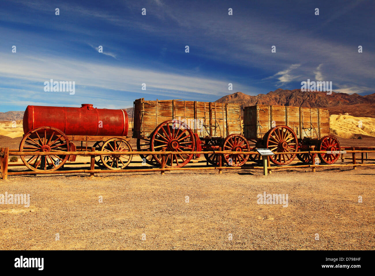 Twenty-Mule Wagon Train Harmony Borax Works Mining Area Stock Photo - Alamy