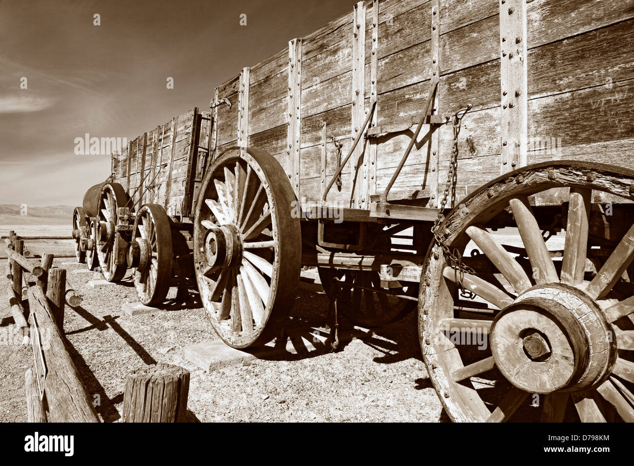 Twenty-Mule Wagon Train Harmony Borax Works Mining Area Stock Photo - Alamy