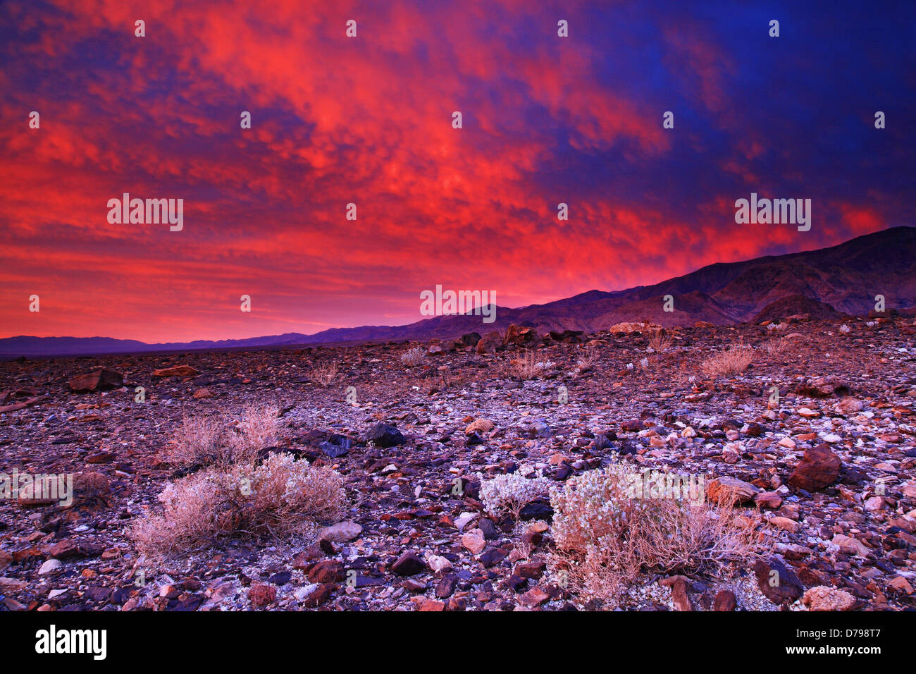 Sunrise Over Badwater Death Valley Stock Photo - Alamy