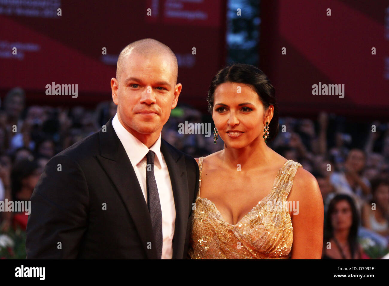 Matt damon with his wife hi-res stock photography and images - Alamy