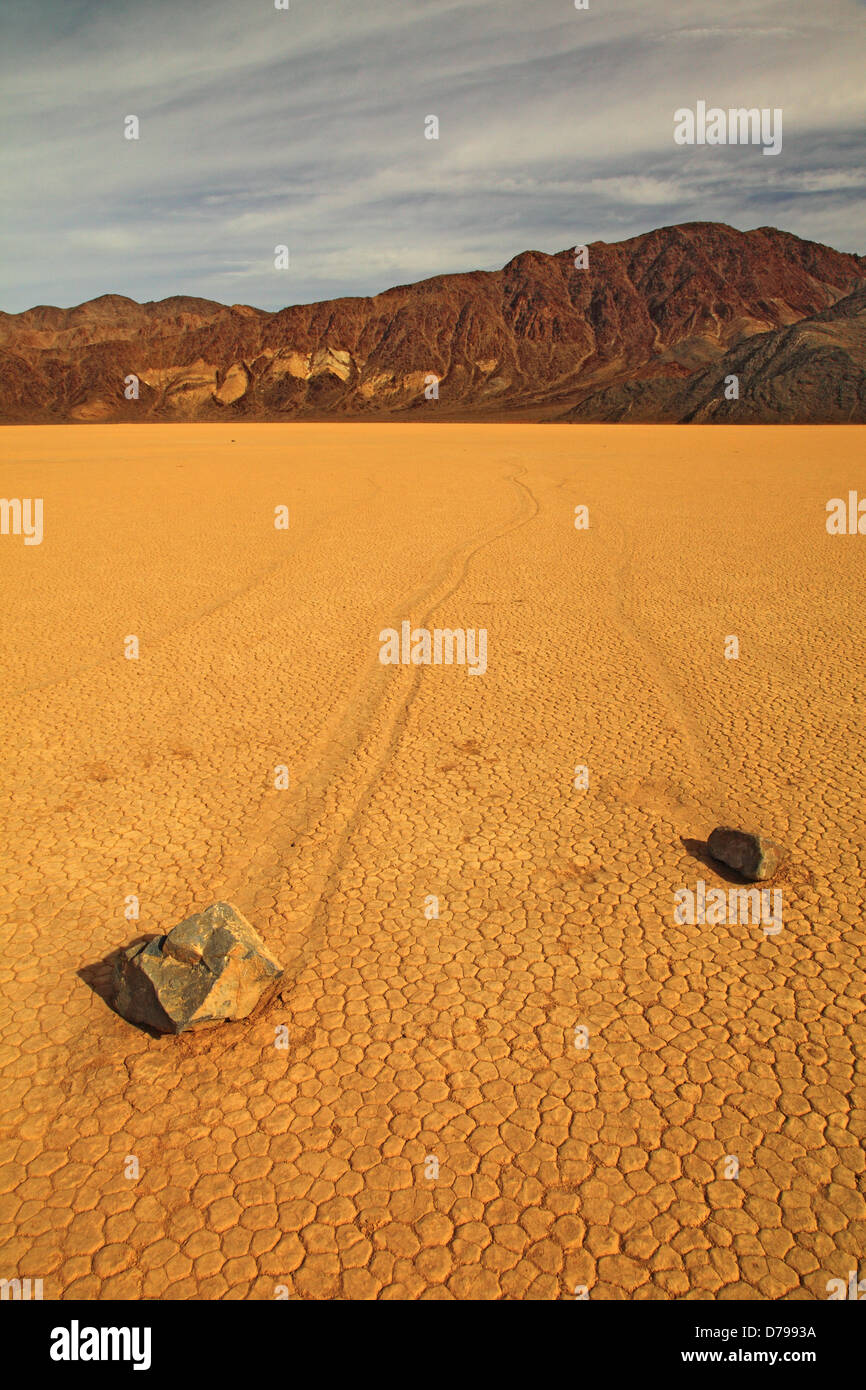 Sailing stones in racetrack playa hi-res stock photography and images ...