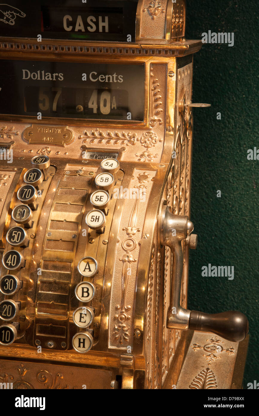 Antique National Cash Register Co. register Stock Photo - Alamy