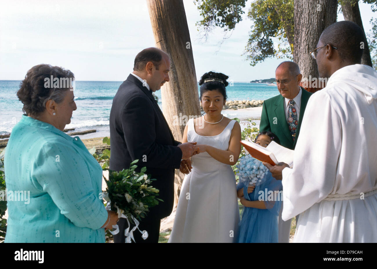 Almond Bay Barbados Wedding Service Stock Photo - Alamy