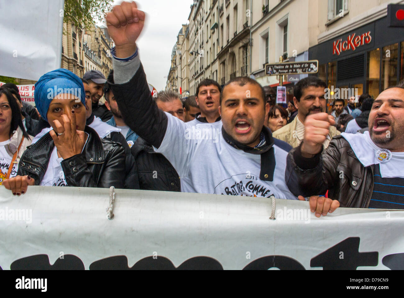 Paris, France. French Labor Trade Unions, CGT, Peugeot Workers ...