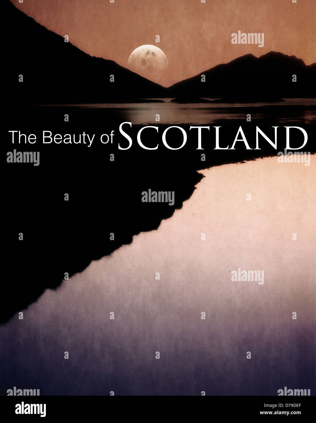 GB - SCOTLAND: Moon over Loch Leven in the Highlands Stock Photo - Alamy