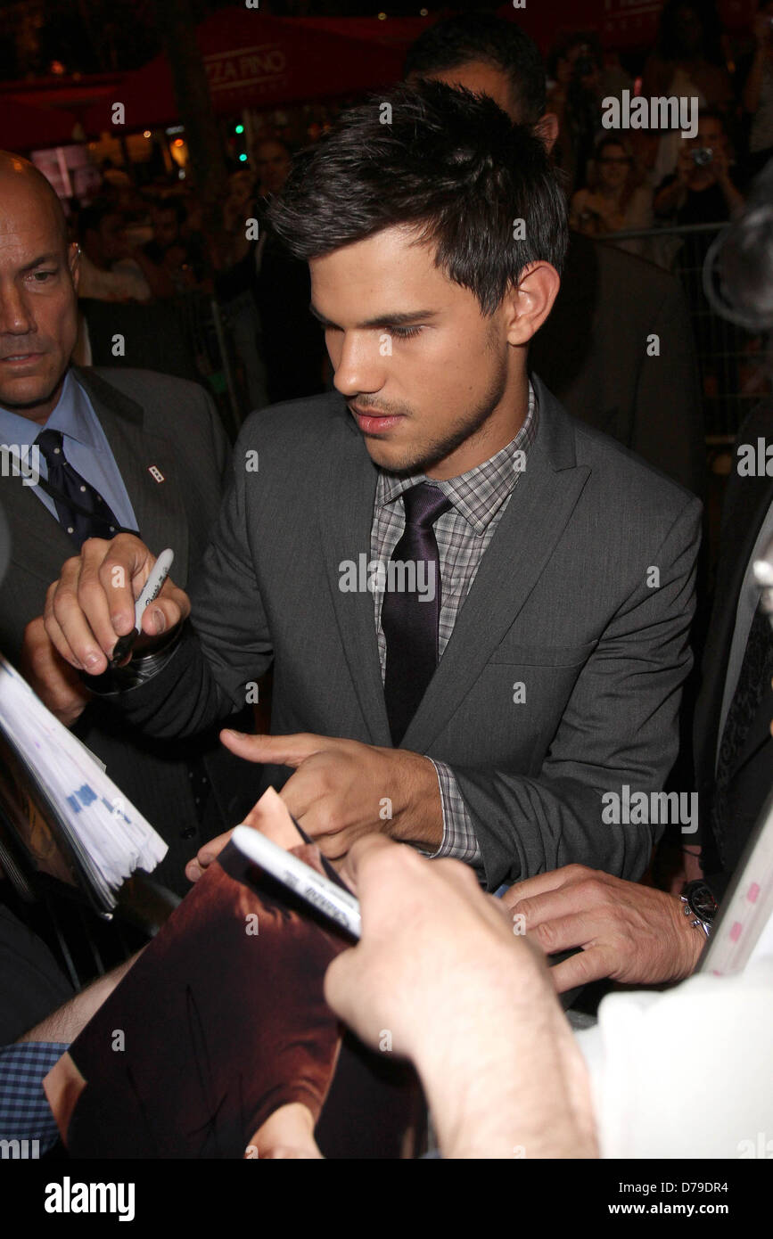 Taylor Lautner the French Premiere of 'Abduction' held at The Gaumont ...