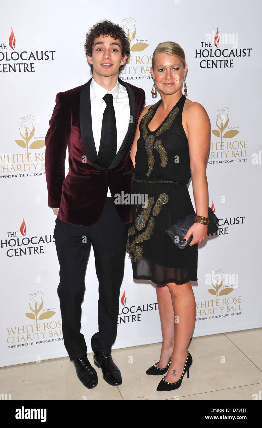 Robert Sheehan and guest White Rose charity ball held at the Park Plaza ...