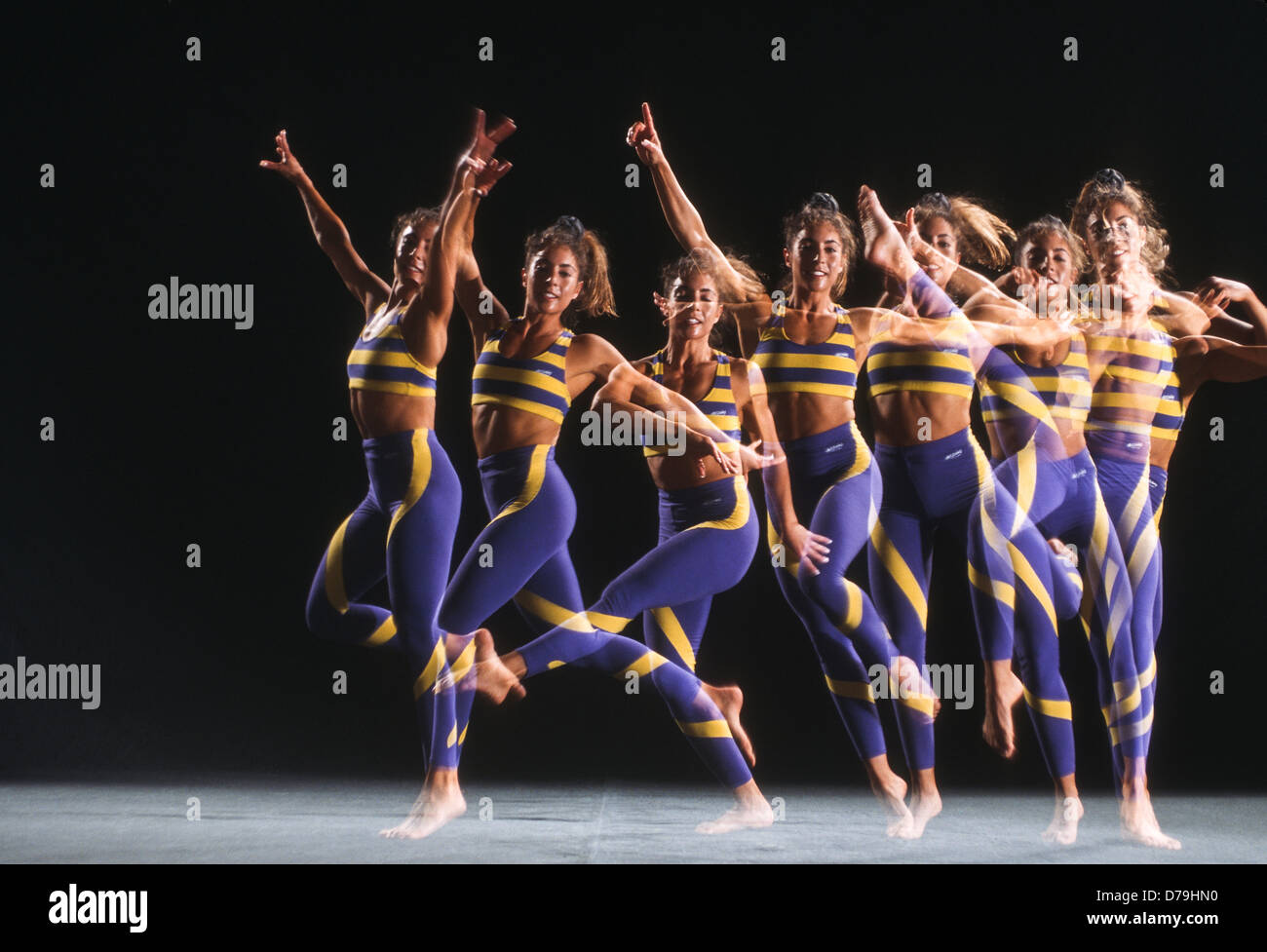 Sequence of woman leaping Stock Photo - Alamy