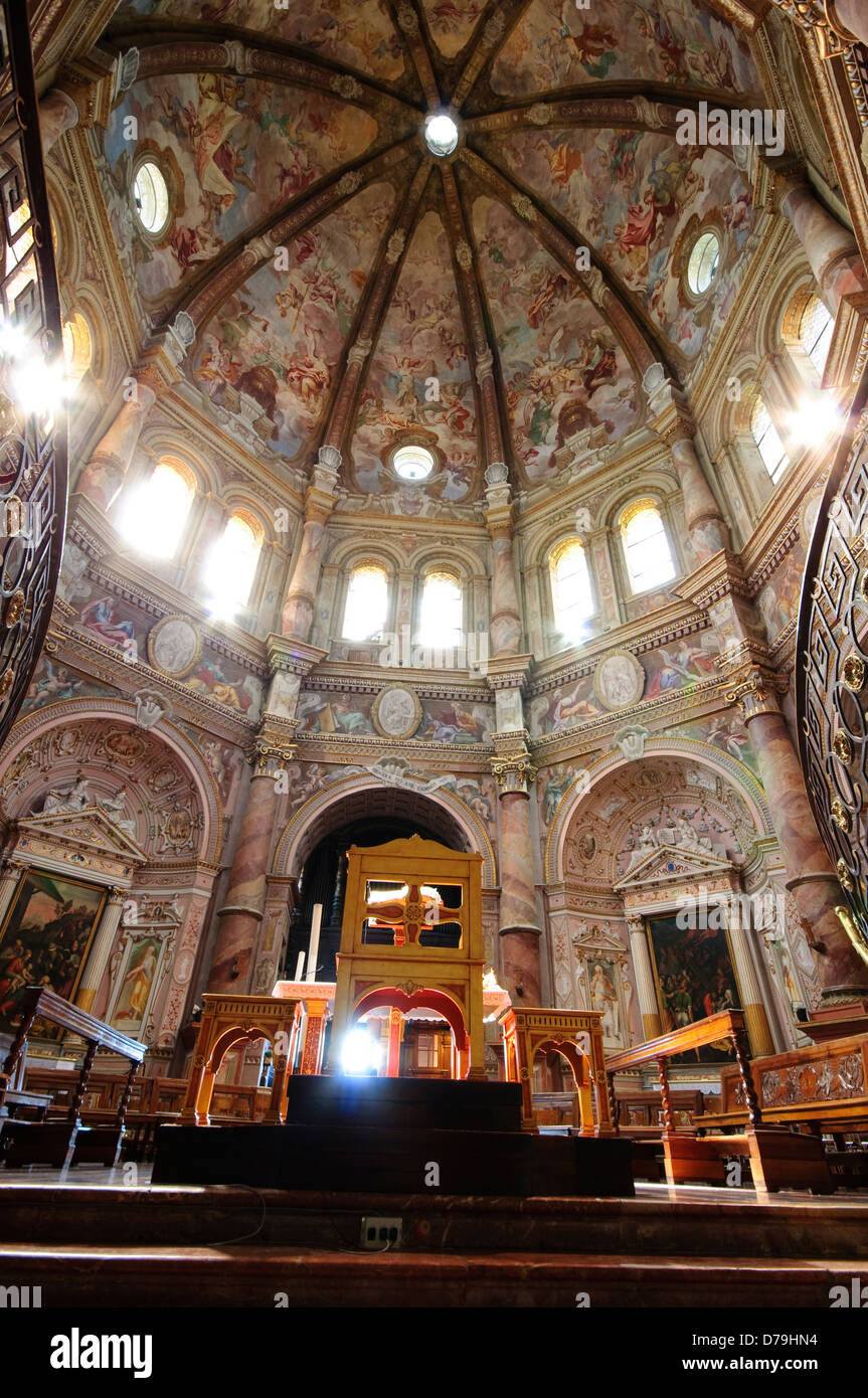 Italy, Lombardy, Crema, Santa Maria Della Croce Church, Interior View ...