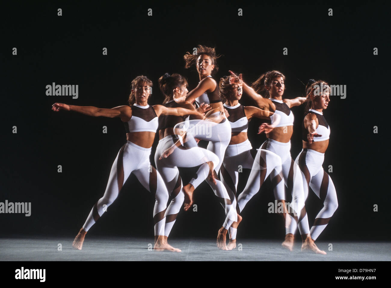 Sequence of woman leaping Stock Photo - Alamy