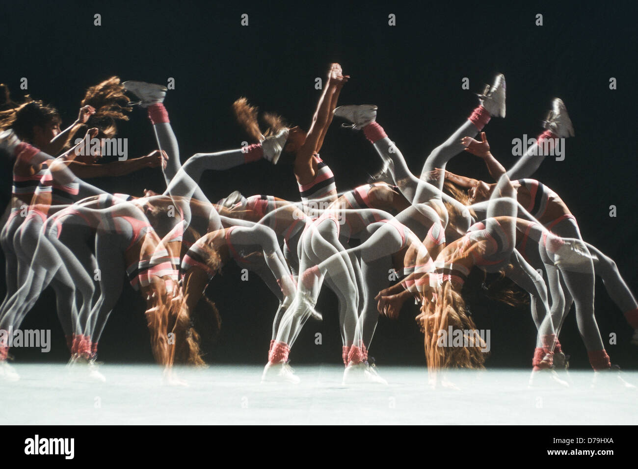 Sequence of woman leaping Stock Photo - Alamy