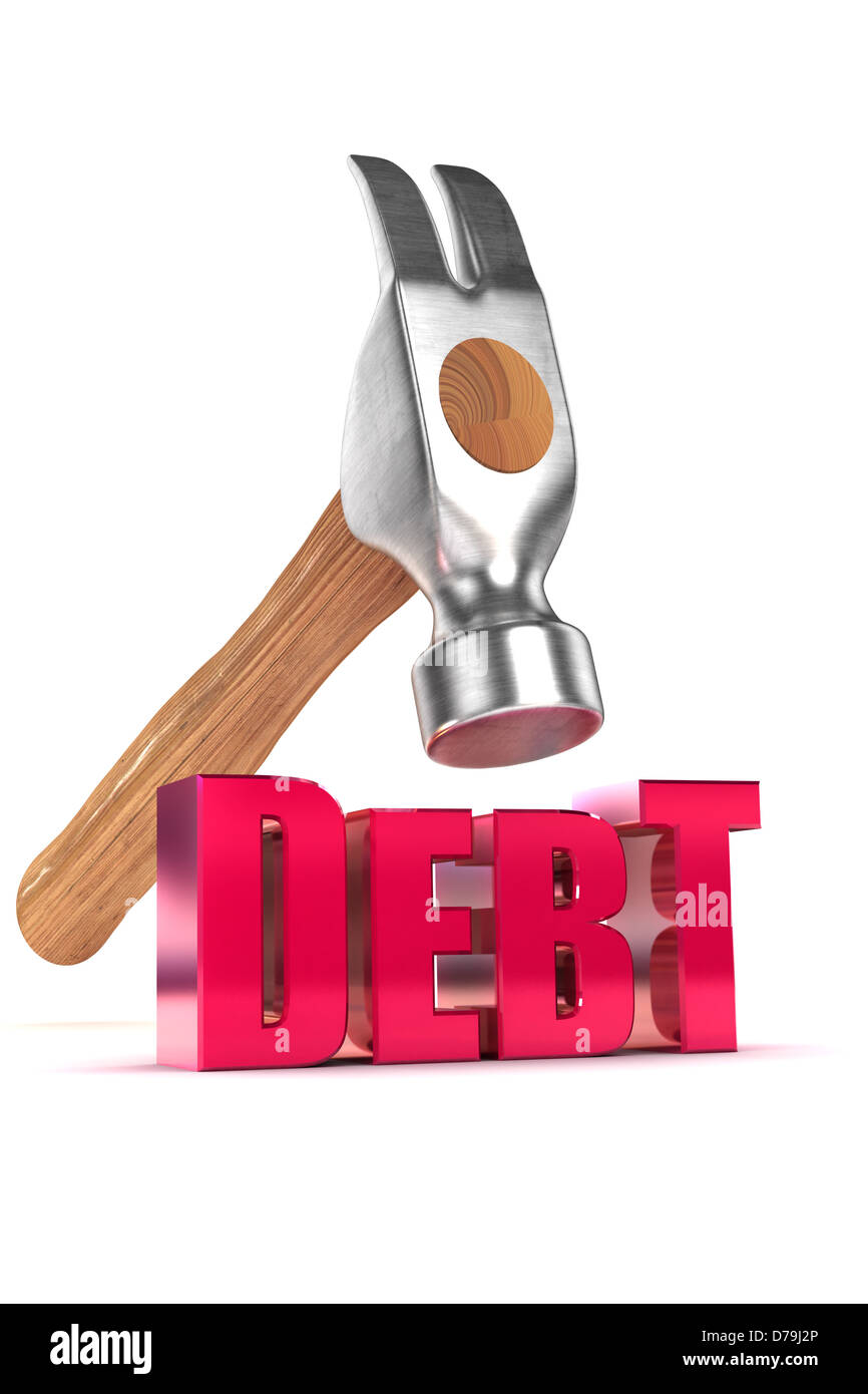 A Colourful 3d Rendered Bad Debt Concept Illustration Stock Photo - Alamy