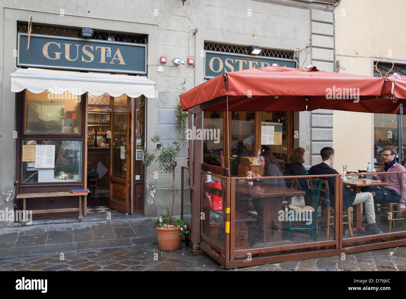Gusta Restaurant Terrace, Florence, Italy Stock Photo - Alamy