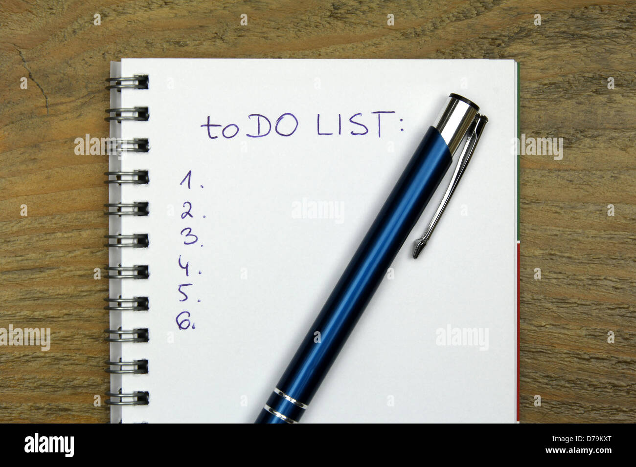 writing to do list Stock Photo - Alamy