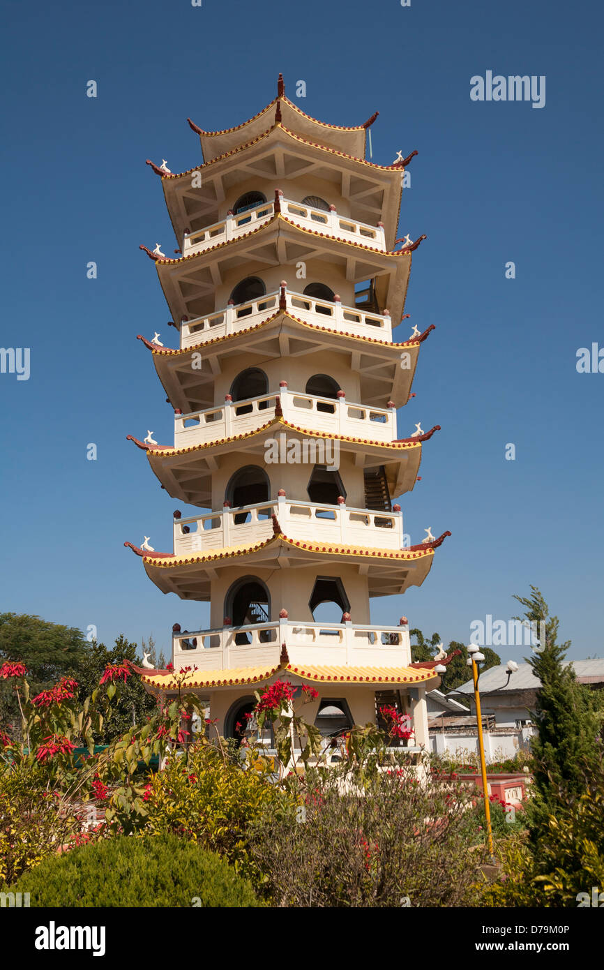Pagoda at Chinese Temple, Pyin Oo Lwin, also known as Pyin U Lwin and ...