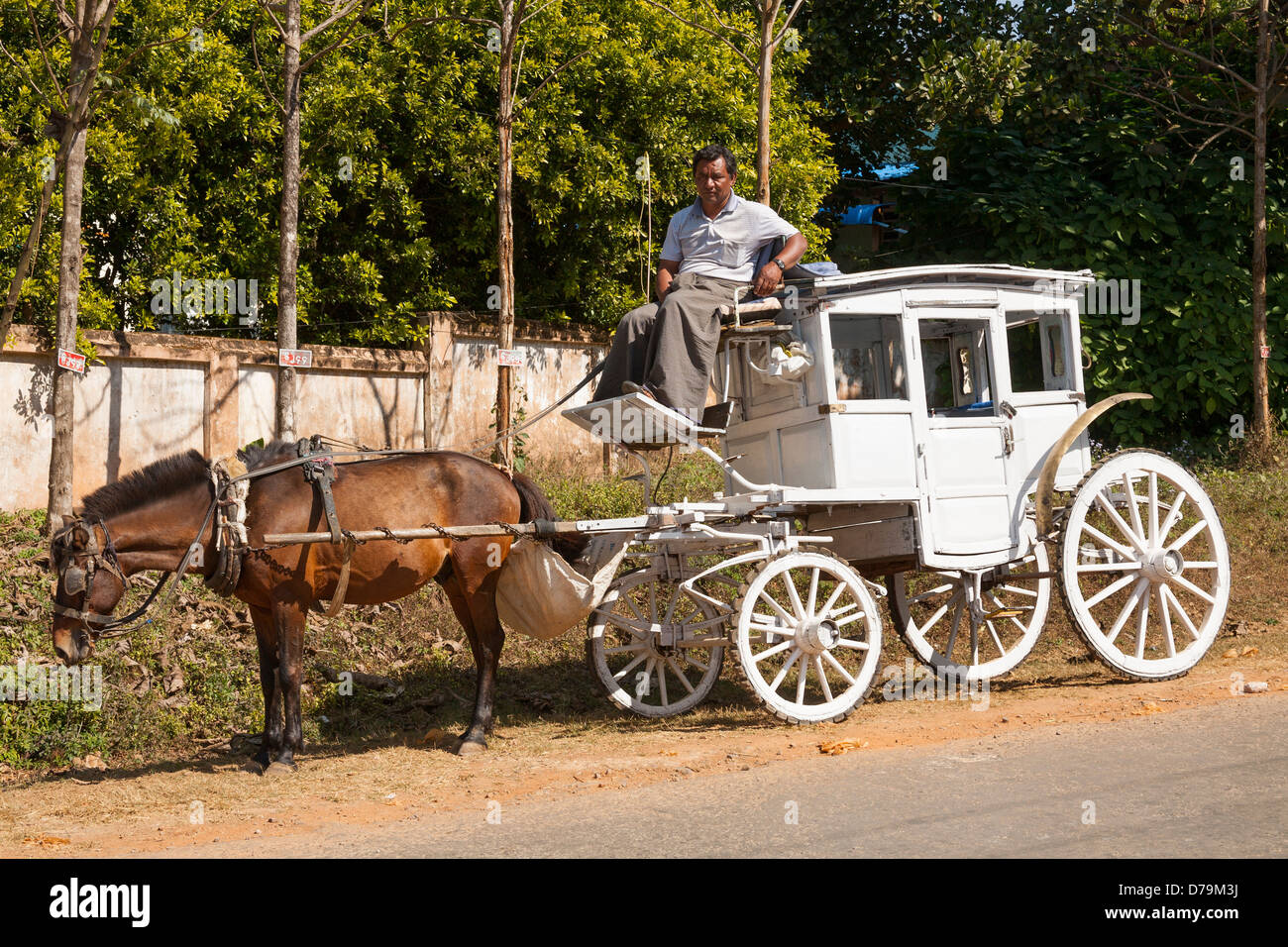 Horsedrawn carriage, Pyin Oo Lwin, also known as Pyin U Lwin and Maymyo ...