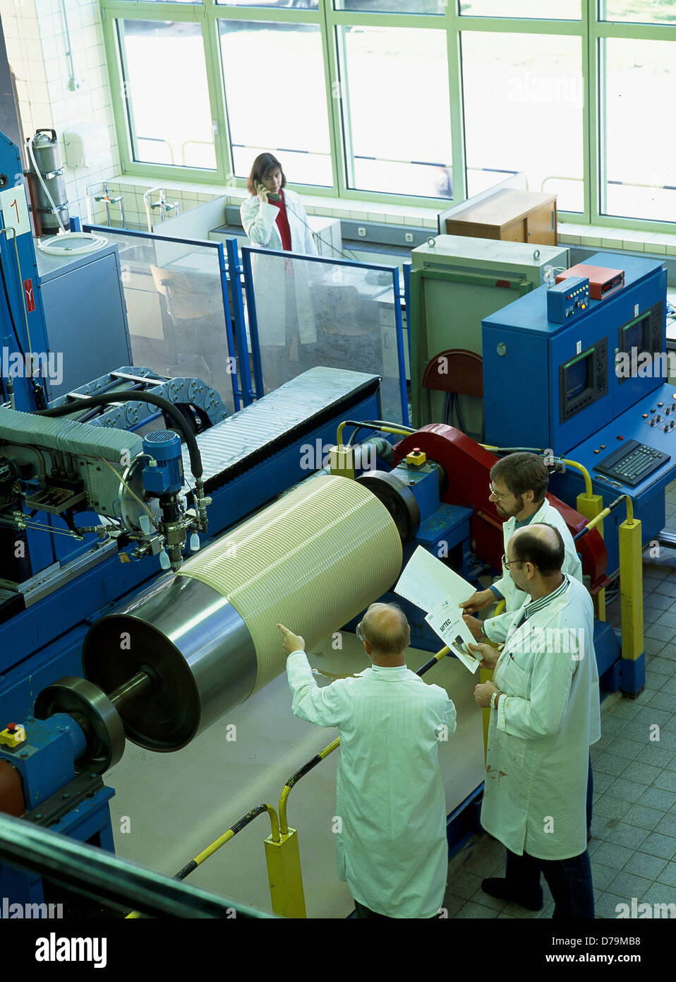 Laboratory test coating rolls plastic Stock Photo - Alamy