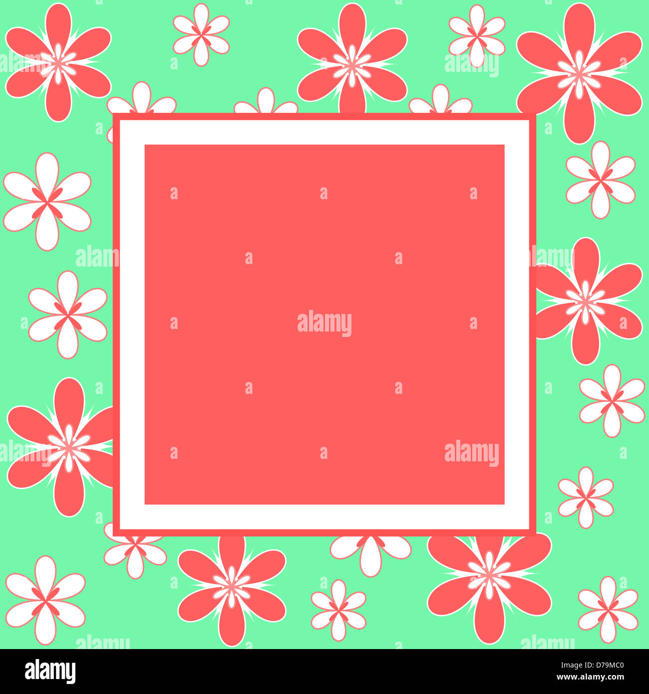 Colorful floral design frame Stock Photo - Alamy