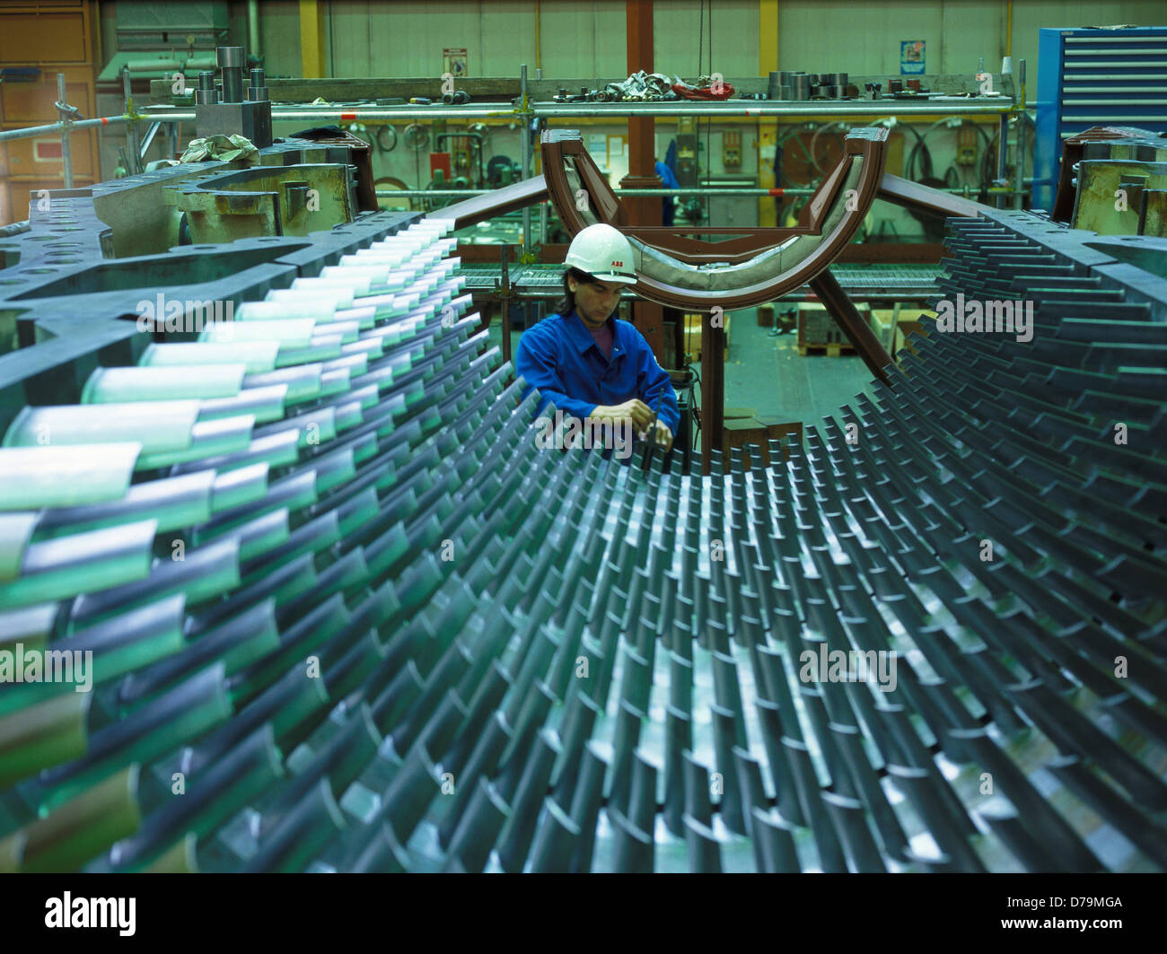 Assembly gas turbine production electric power Stock Photo - Alamy