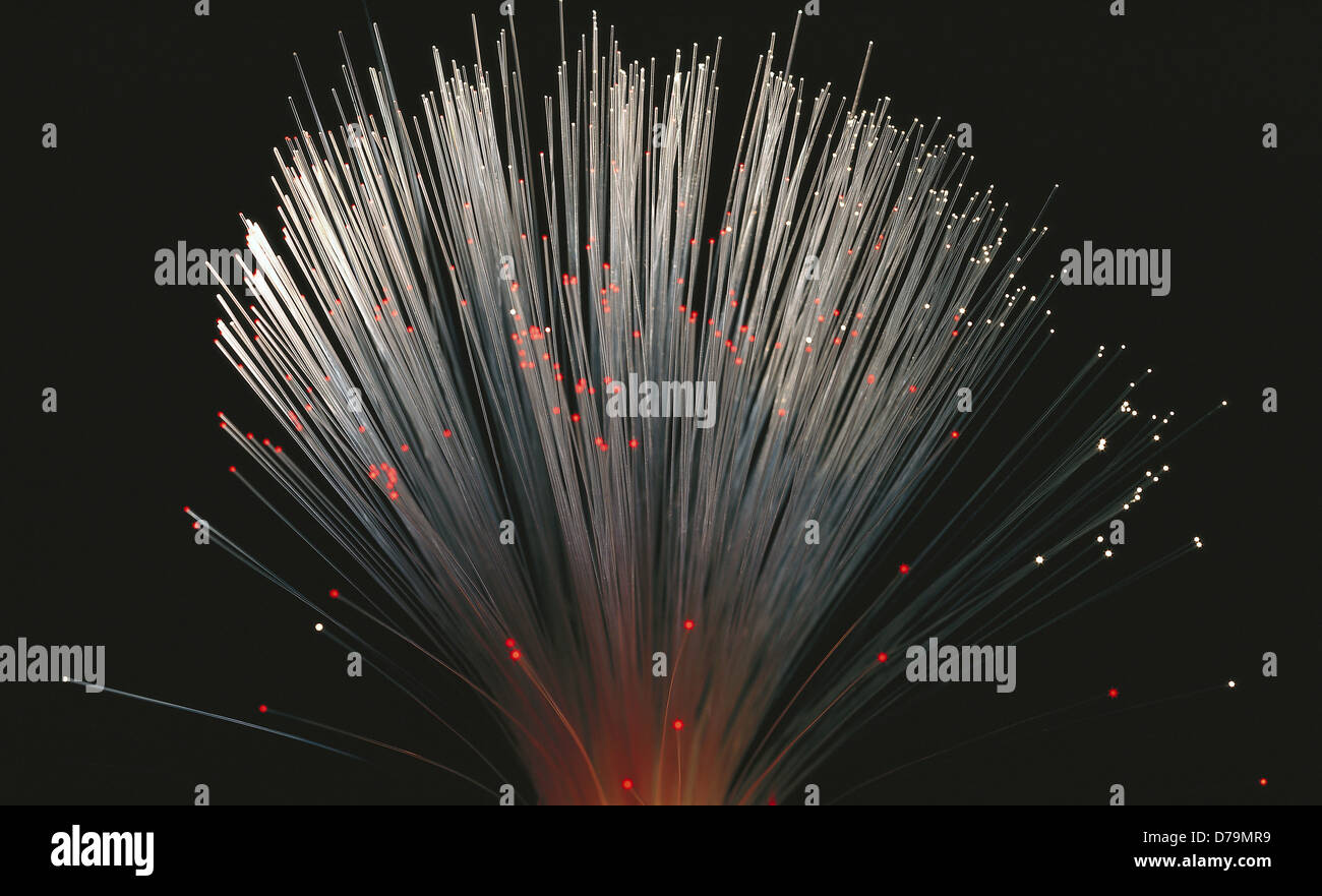 Close-up fiber optic cables Stock Photo - Alamy