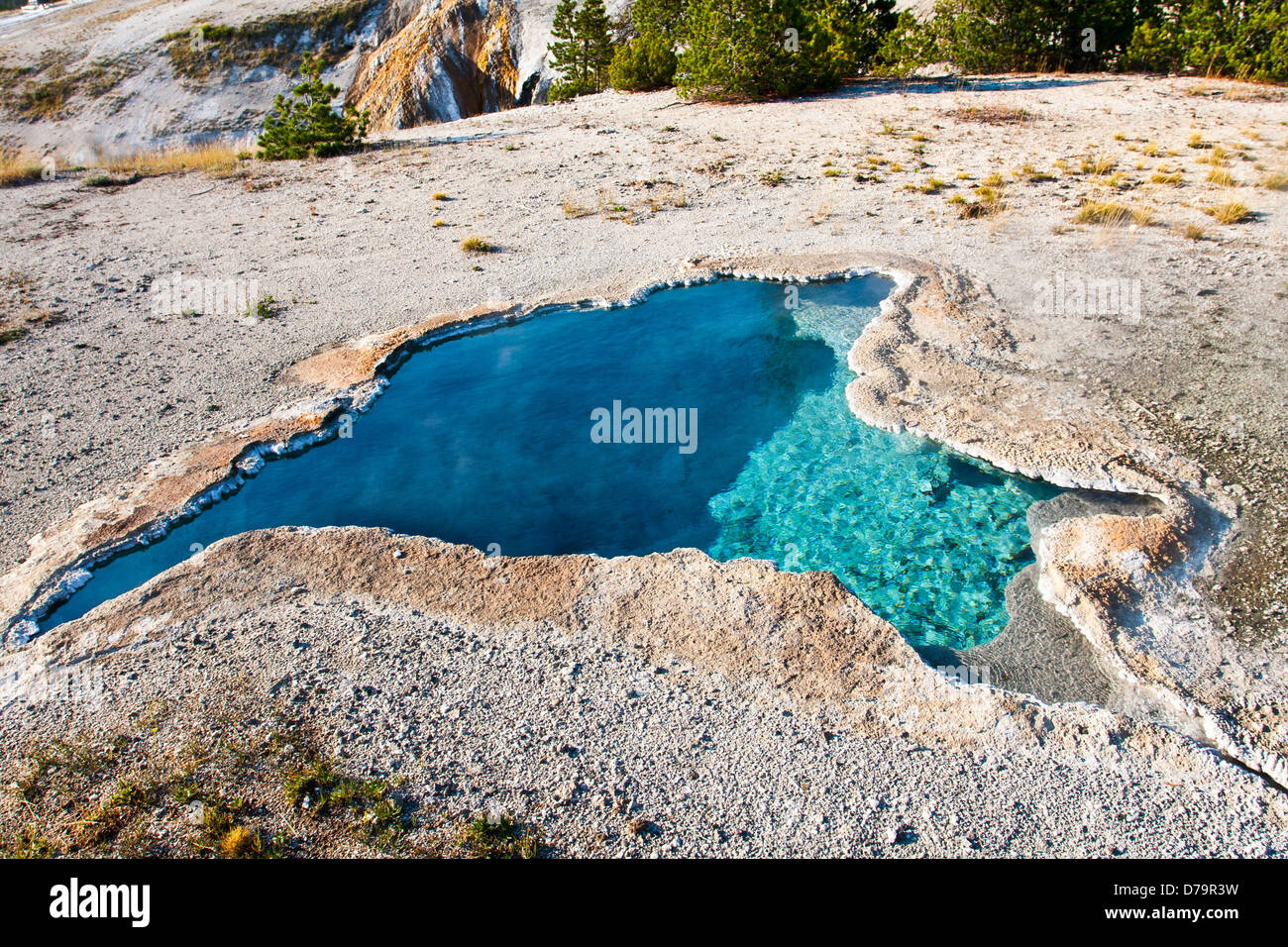 Beautiful Blue Pool in Yellowstone National Park,USA Stock Photo - Alamy