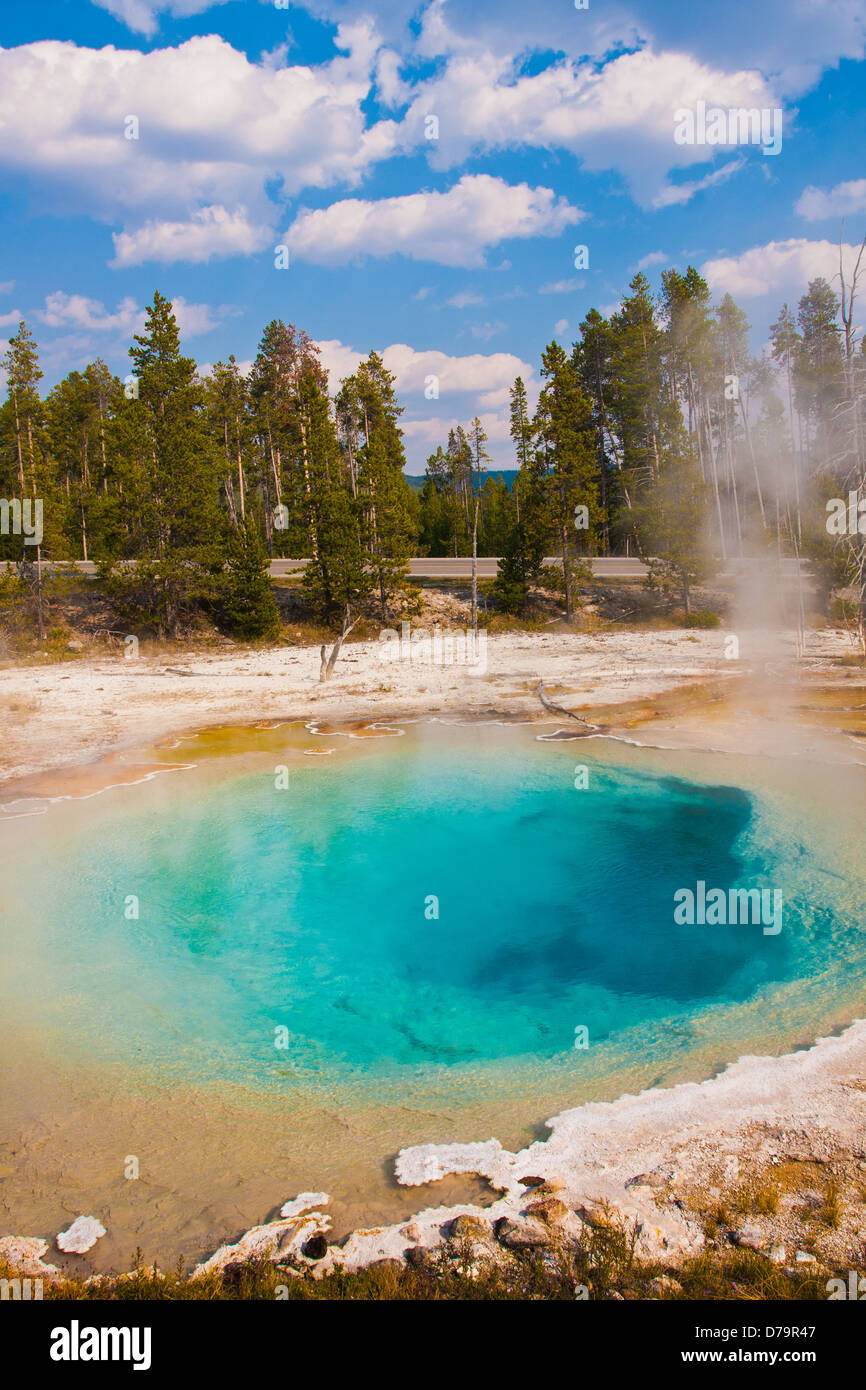 Beautiful Hot Spring Pool in Yellowstone National Park,USA Stock Photo ...