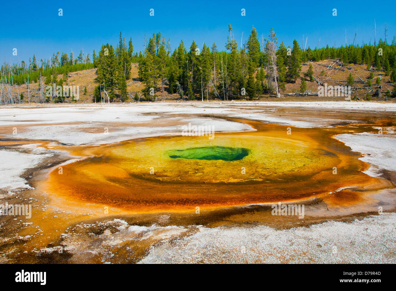 Beautiful Hot Spring Pool in Yellowstone National Park,USA Stock Photo ...