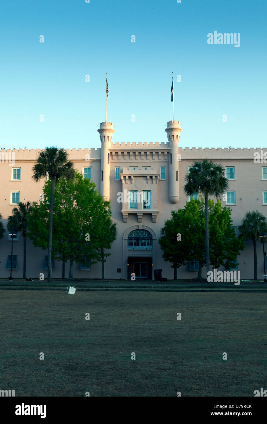A view of the old Citadel in Marian Square, Charleston, South Carolina ...