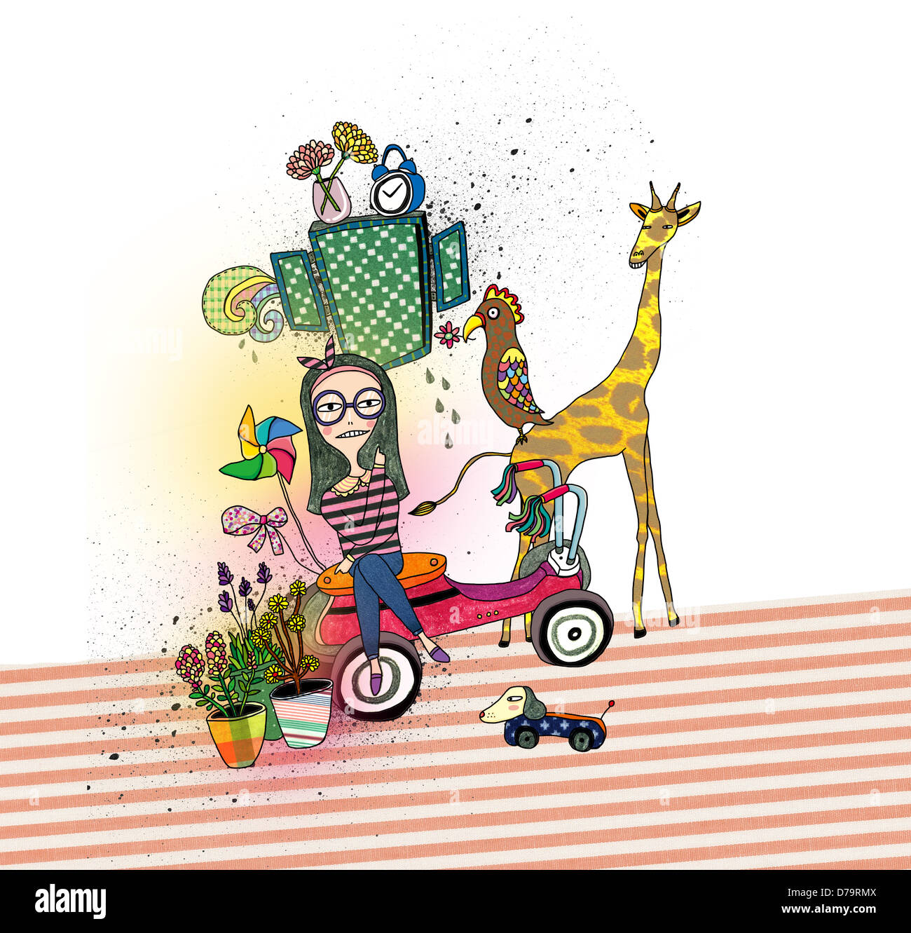 Comical giraffe illustration hi-res stock photography and images - Alamy