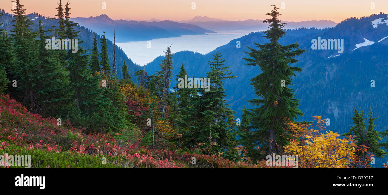 Mount Baker-Snoqualmie National Forest, WA: Cascade Range view and a ...