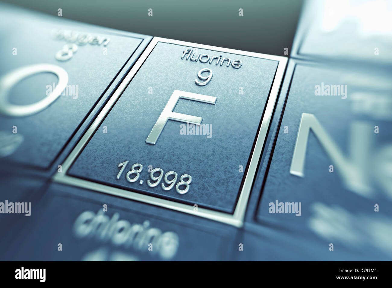 Periodic table of elements fluorine hi-res stock photography and images ...