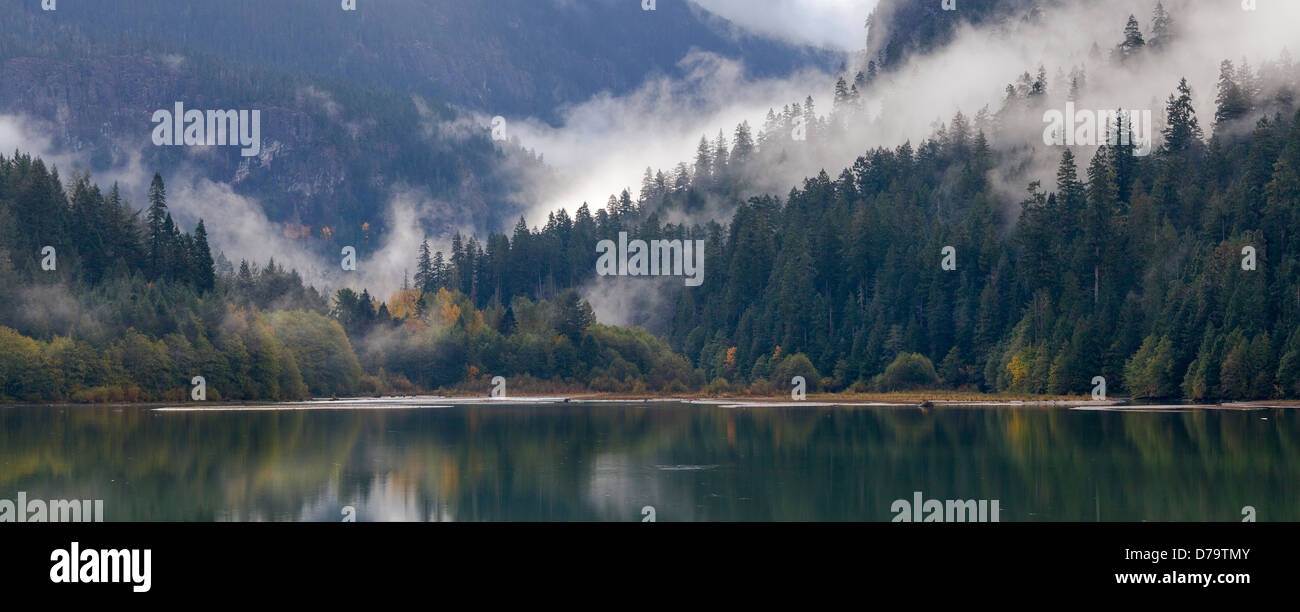 Ross Lake National Recreation Area, Washington: Rising mist and fog on ...