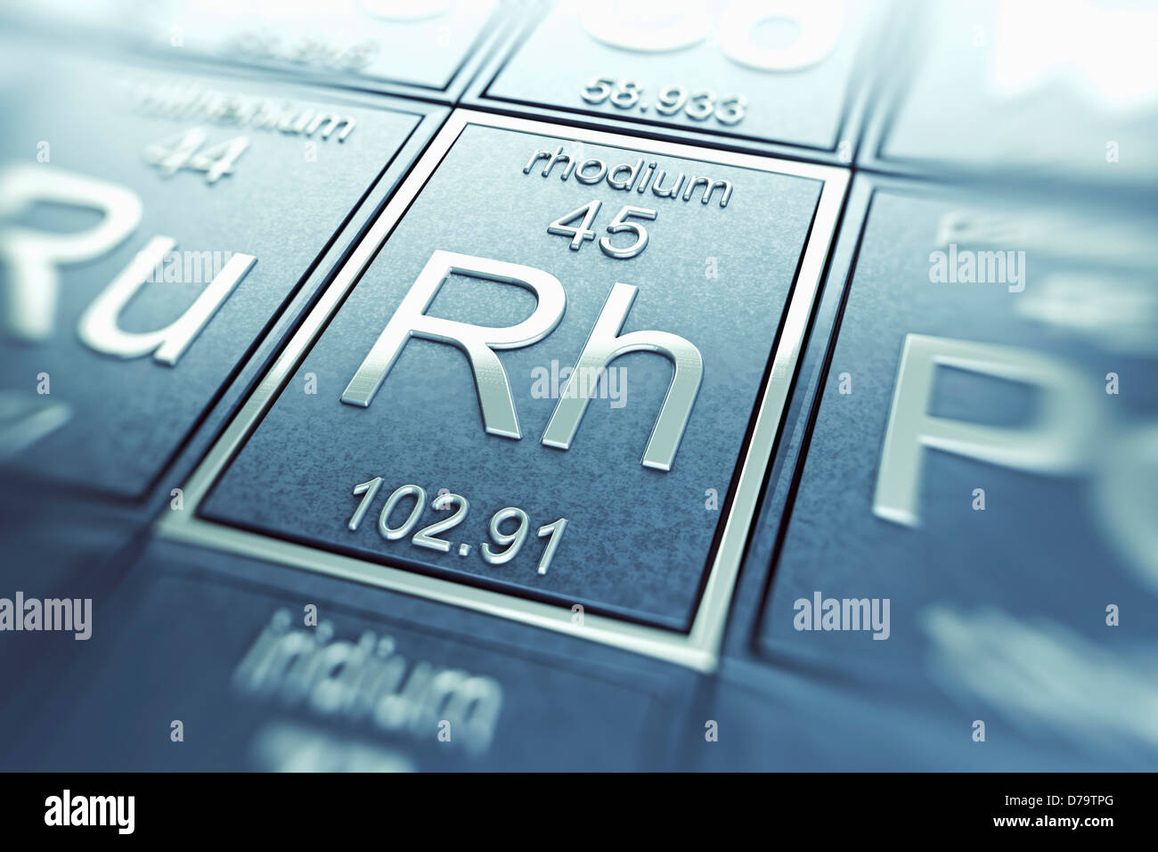 Rhodium Chemical Element Stock Photo - Alamy