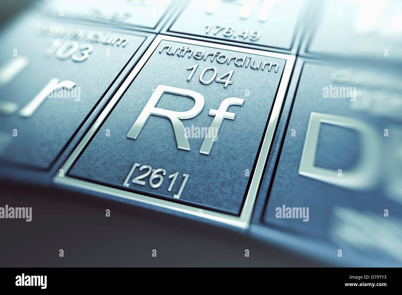 Rutherfordium Chemical Element Stock Photo - Alamy