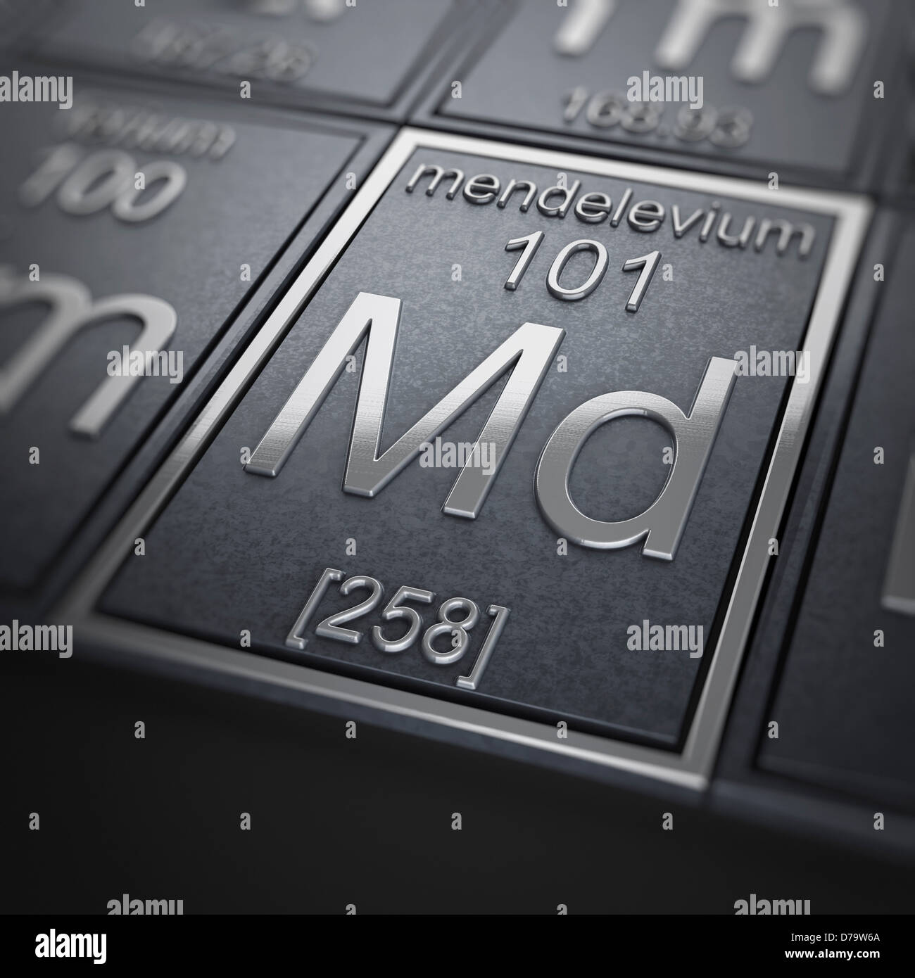 Mendelevium Chemical Element Stock Photo - Alamy