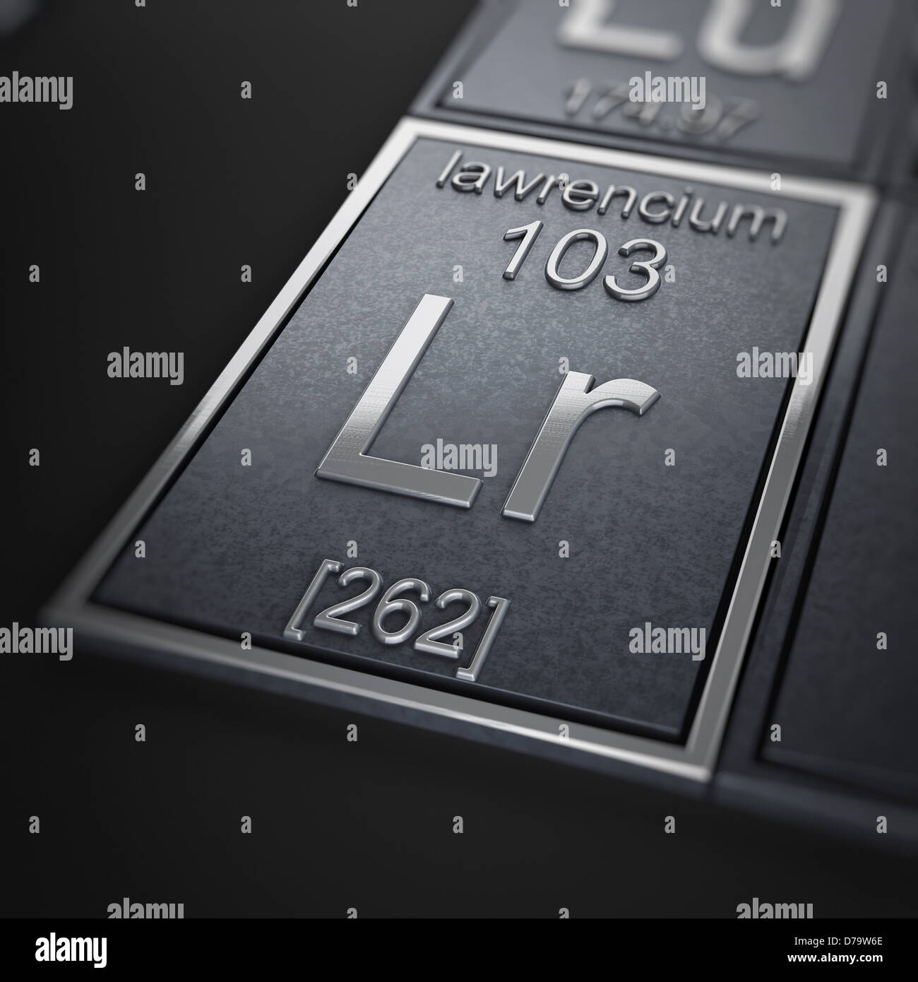 Lawrencium Chemical Element Stock Photo - Alamy