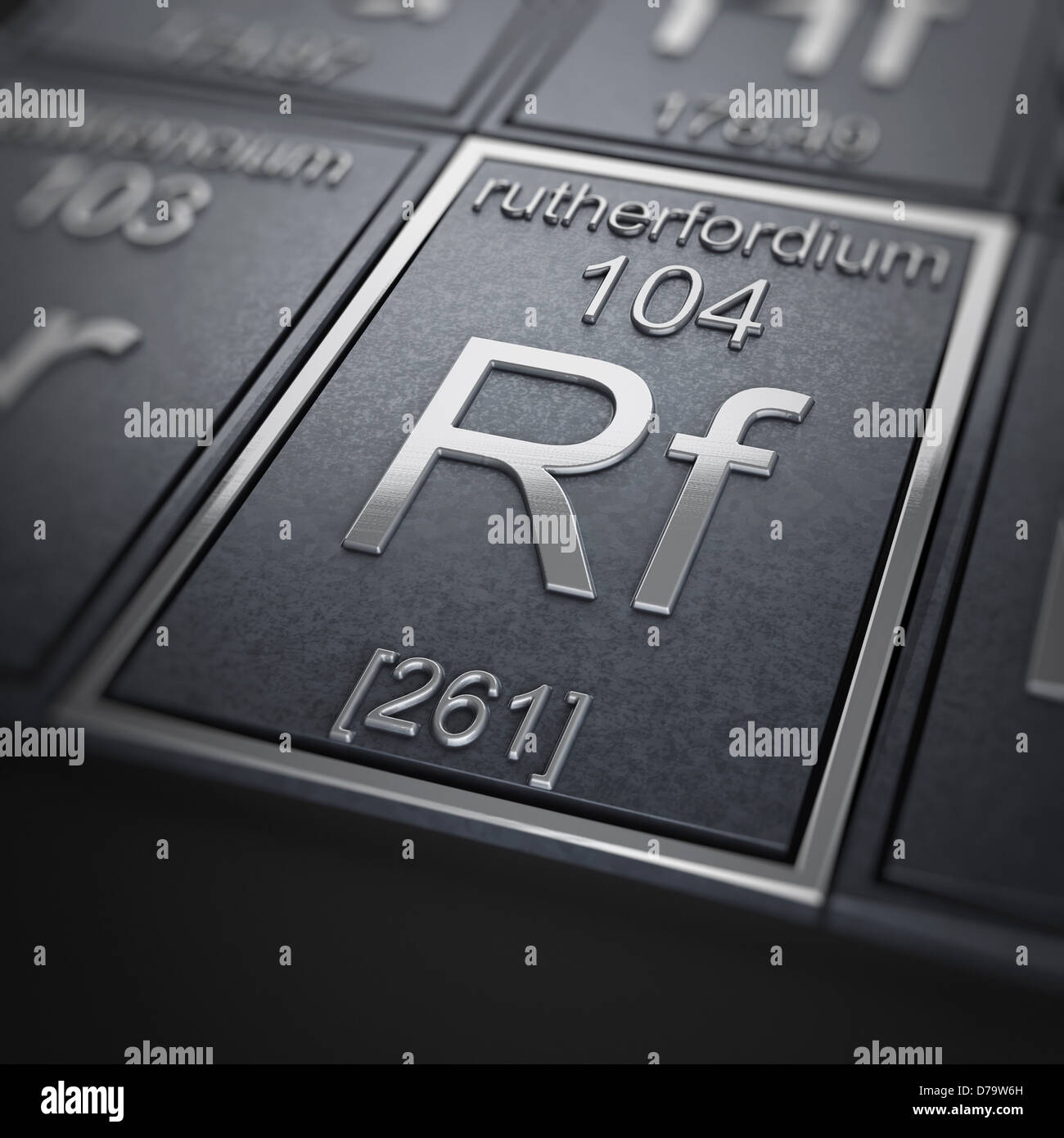 Rutherfordium Chemical Element Stock Photo - Alamy